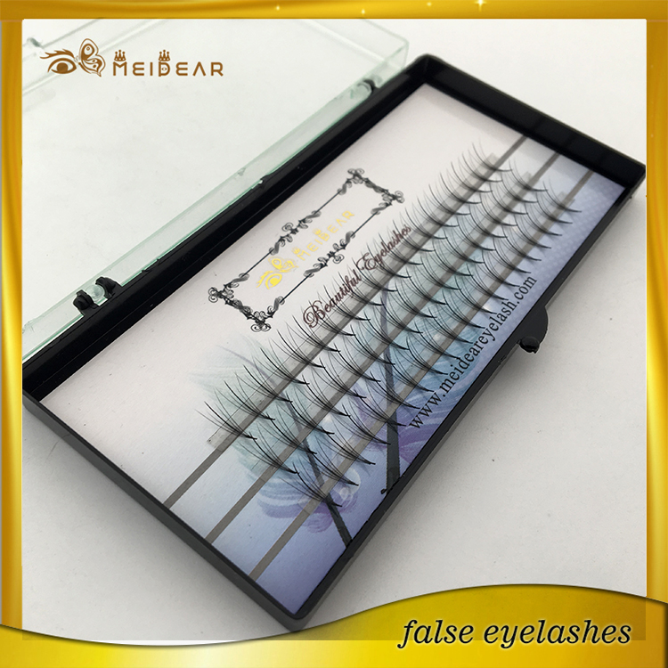 Custom package volume fan eyelash extension silk lashes with private ...