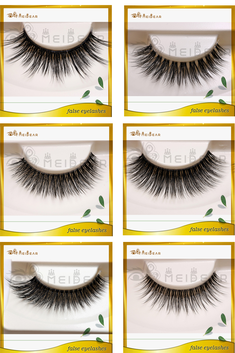 False eyelashes silk material with custom package - Meidear eyelash